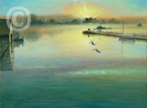 DF Dane oil painting - View from the Bridge