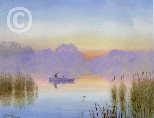 DF Dane oil painting - David on Deep Water